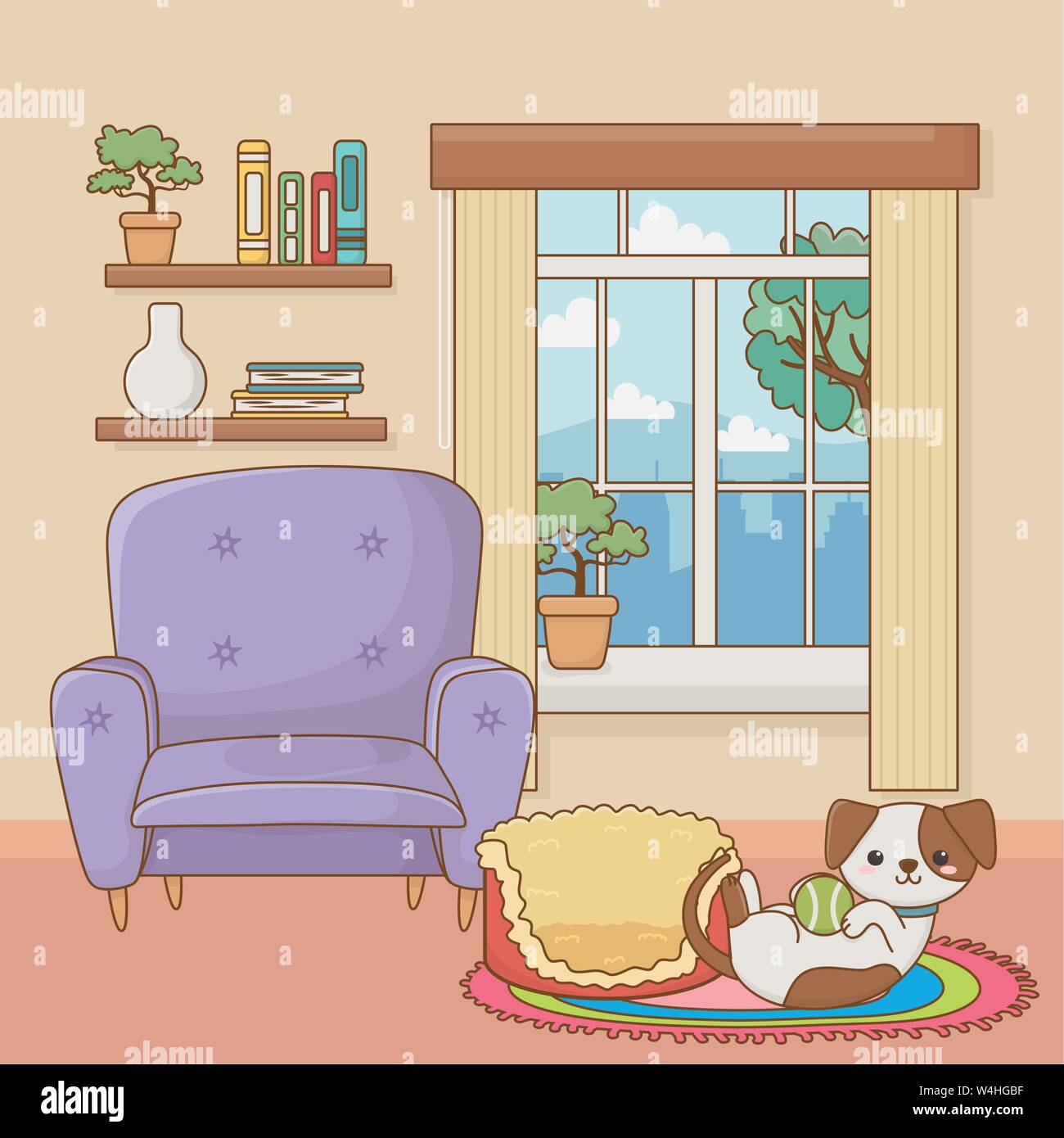 Dog cartoon design, Mascot pet animal nature cute and puppy theme ...
