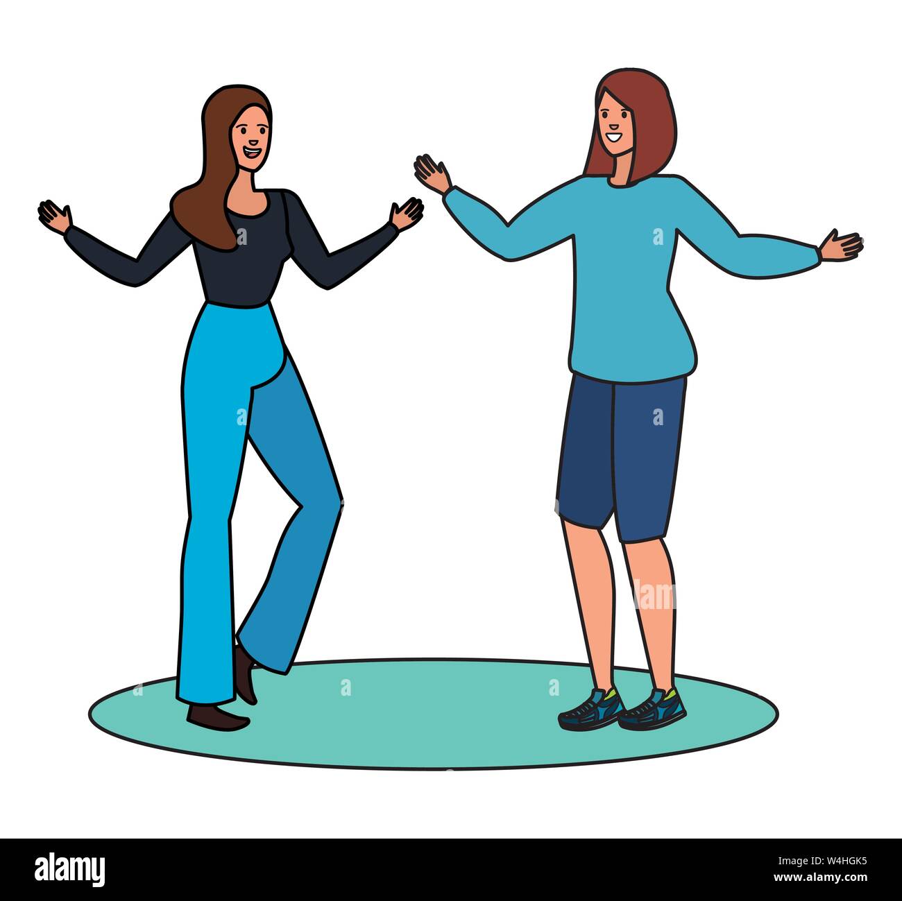 young girls friends avatars characters Stock Vector Image & Art - Alamy