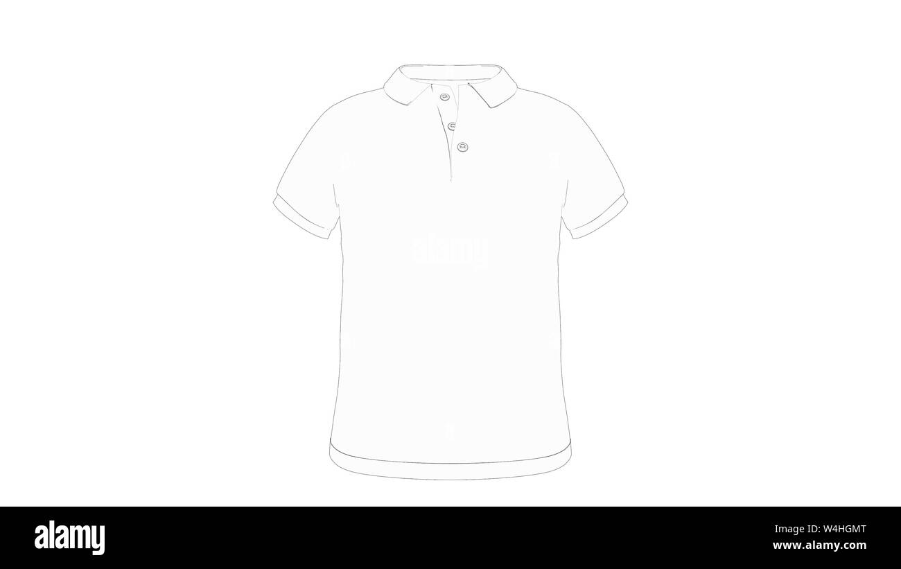 3d rendering of a polo shirt for men isolated in white background Stock ...