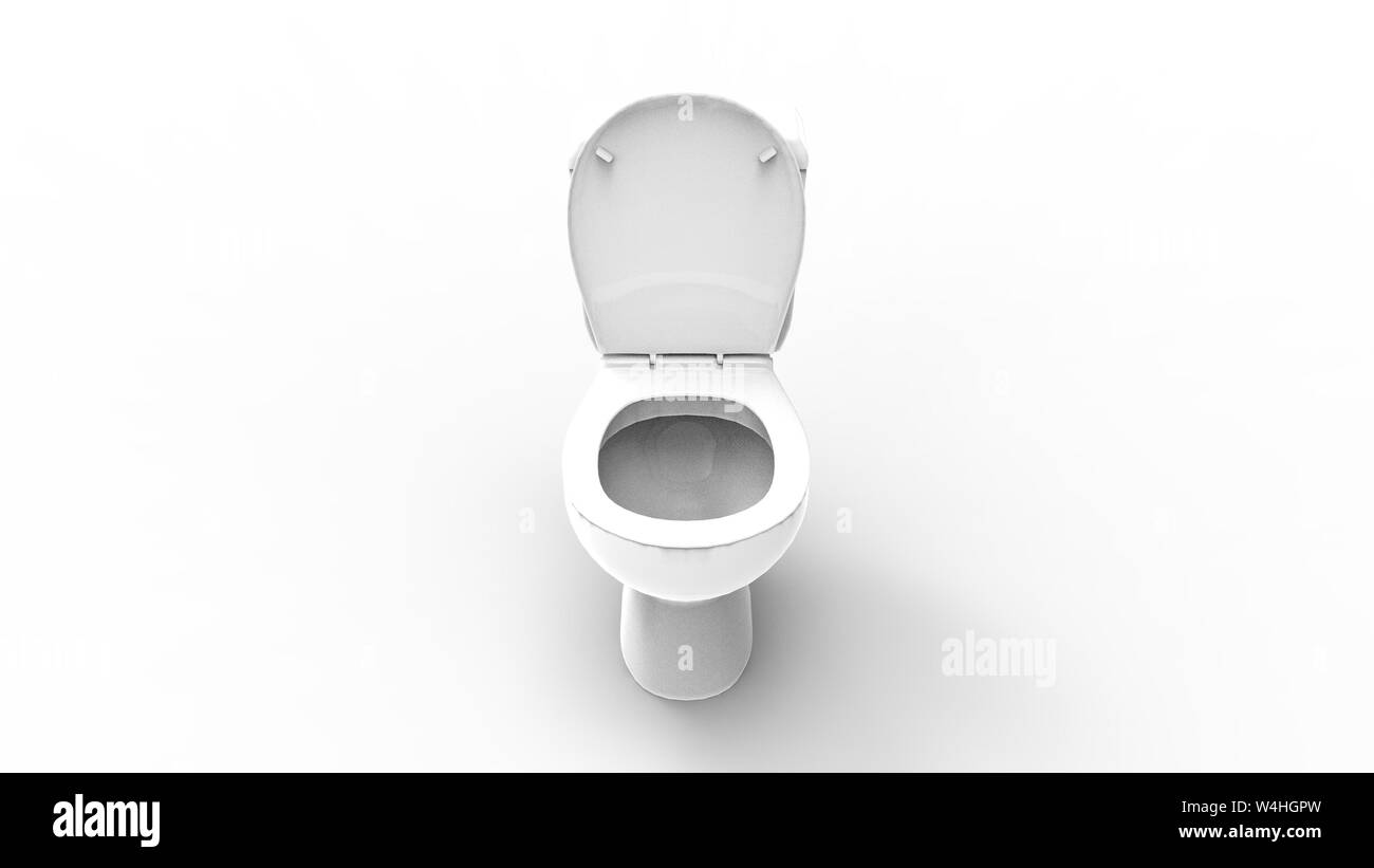 3d rendering of a toilet isolated in white studio background Stock ...