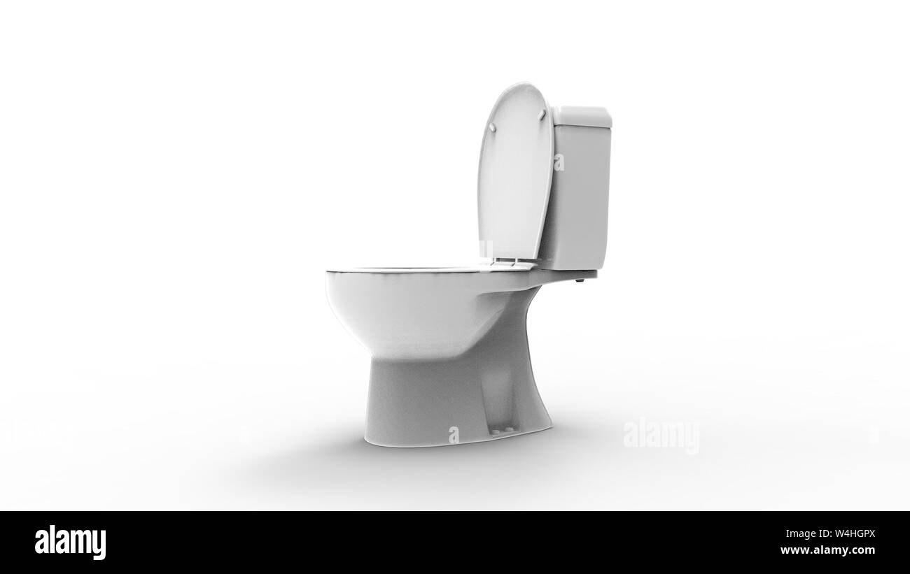 3d rendering of a toilet isolated in white studio background Stock ...
