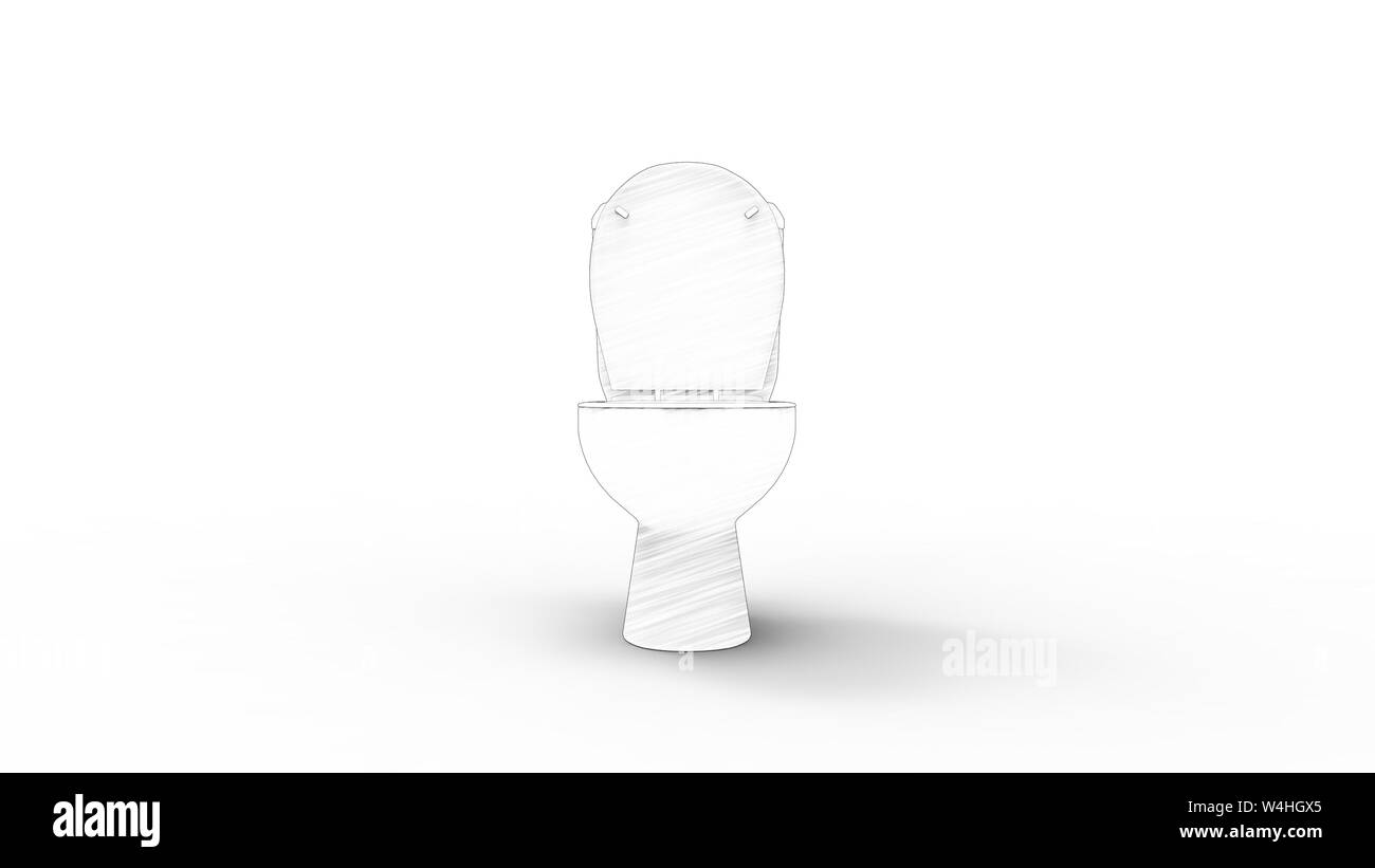 3d rendering of a toilet isolated in white studio background Stock ...