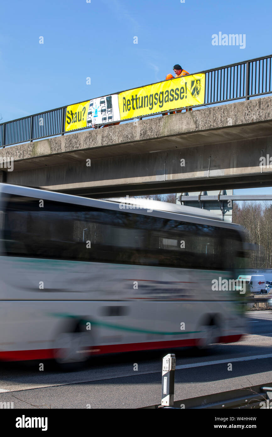 Poster campaign for the rescue lane in the event of traffic jams on ...