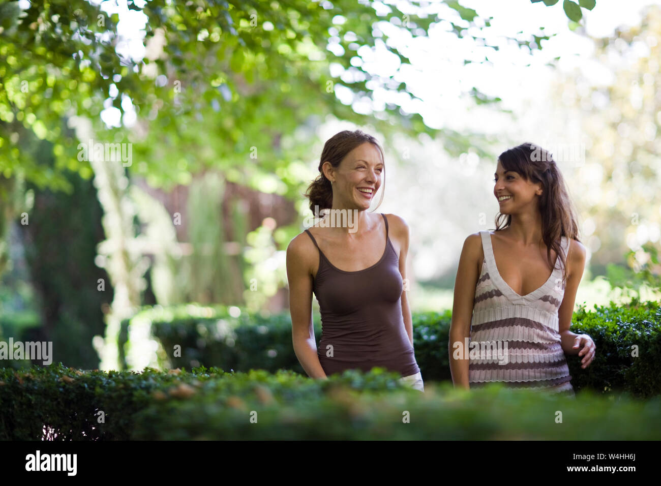 Two friends taking a walk Stock Photo - Alamy