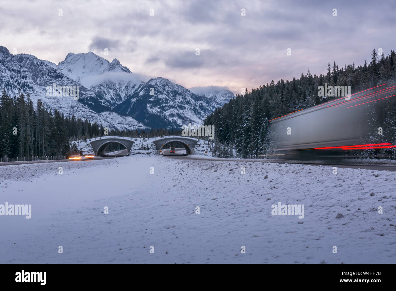 Animal Overpass on the Trans Canada Highway in Banff National Park ...