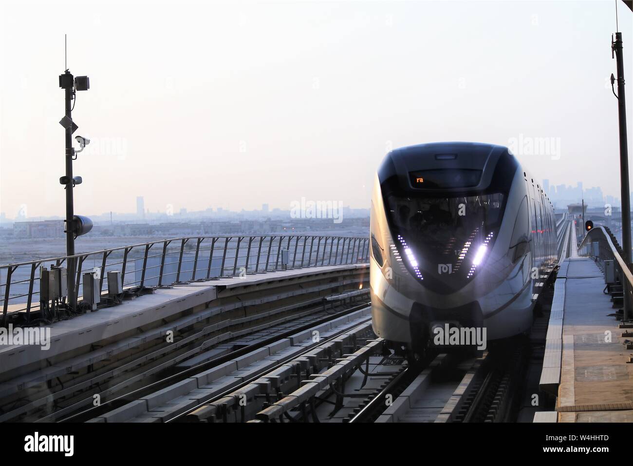 Doha metro under Qatar Rail Project, is one of the fastest driverless ...
