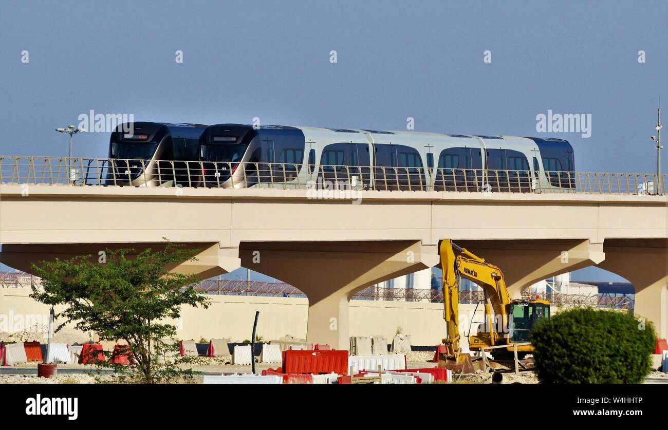 Doha metro under Qatar Rail Project, is one of the fastest driverless ...