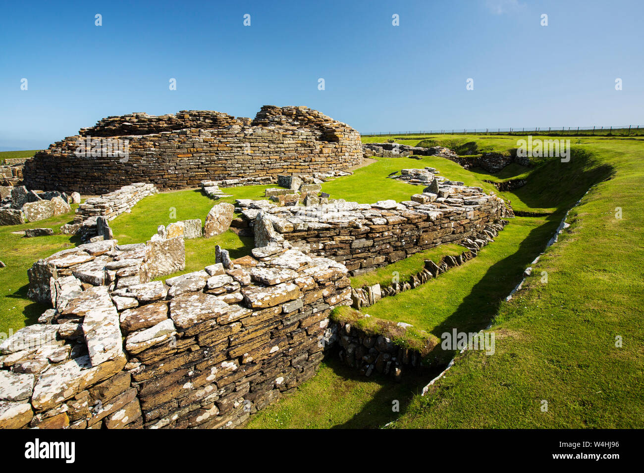 The Broch of Gurness an Iron age settlement on Mainland Orkney ...