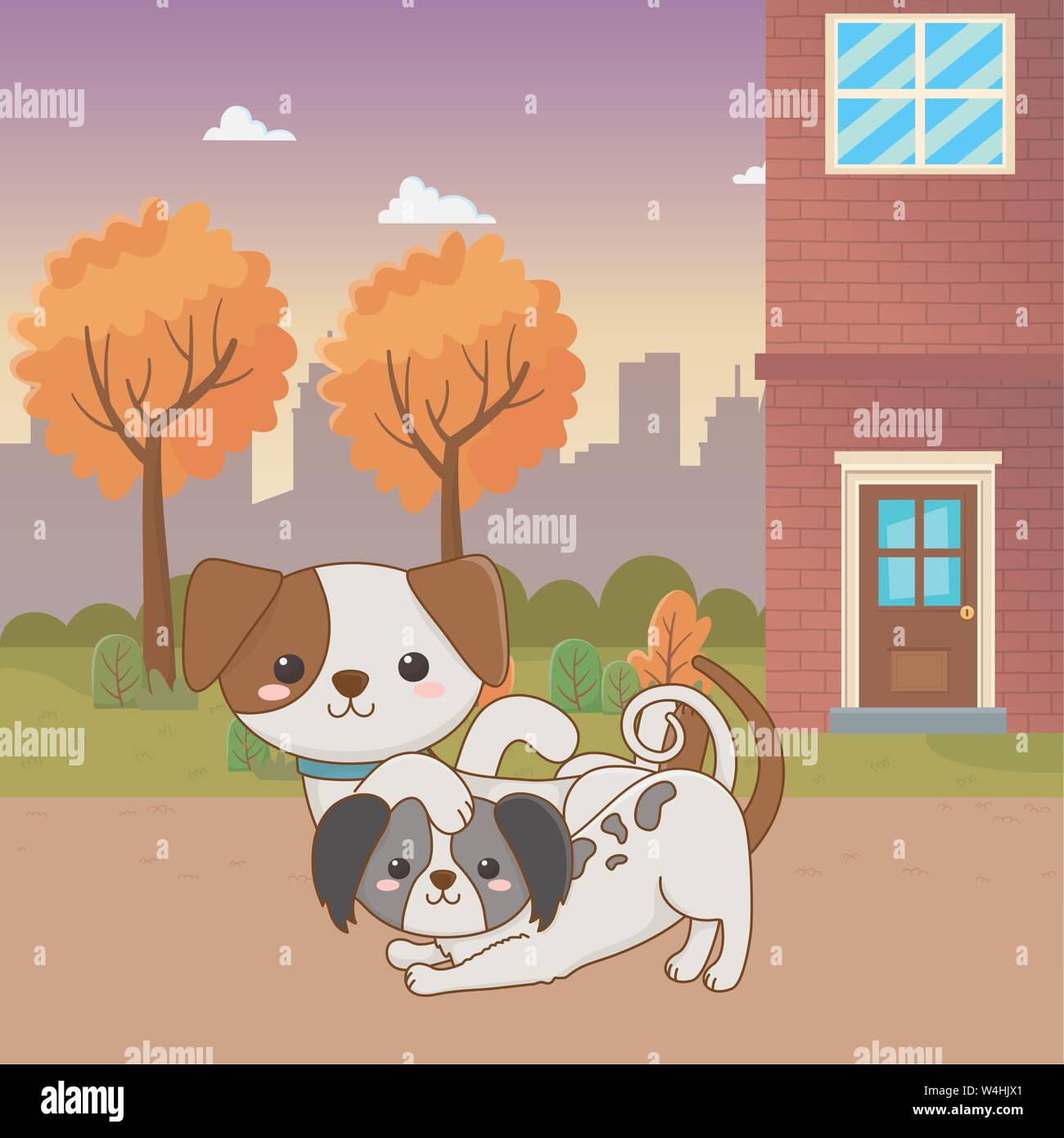 Dogs cartoons design, Mascot pet animal nature cute and puppy theme ...