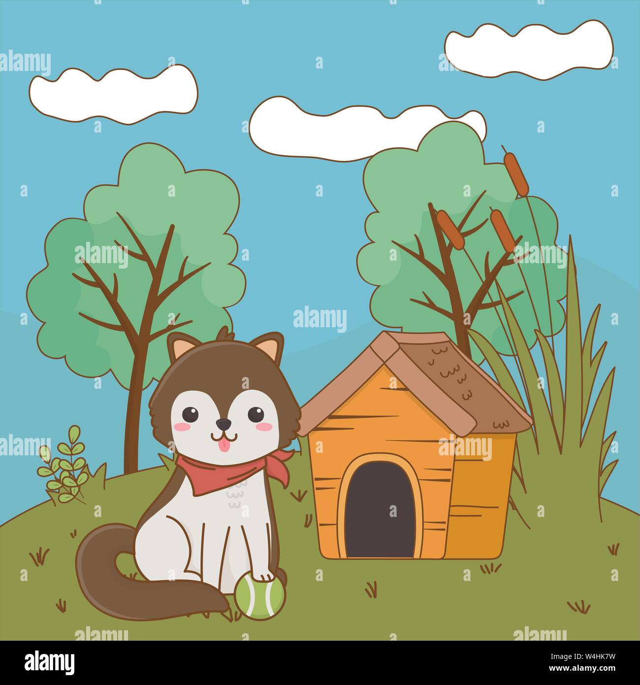 Dog cartoon design, Animal cute zoo life nature and fauna theme Vector ...