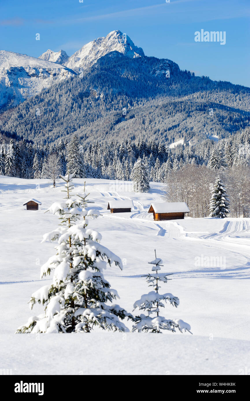 romantic landscape at winter in Bavaria, Germany Stock Photo - Alamy