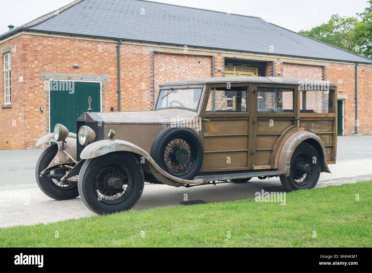 Vintage 1930 Rolls Royce estate car at Bicester Heritage centre super ...