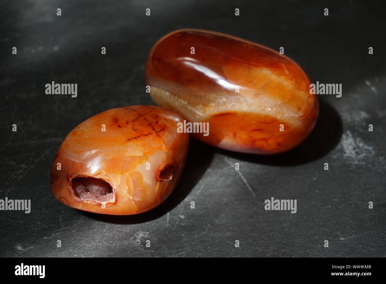 Healing crystals on brown background hi-res stock photography and ...