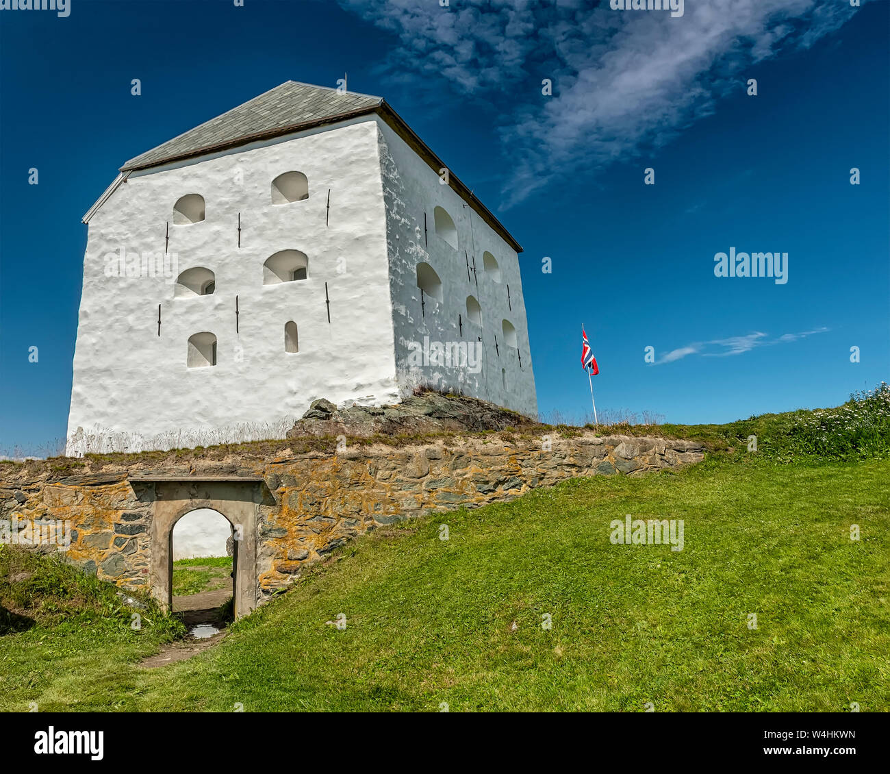 Kristiansten Fortress is located on a hill east of the city of ...