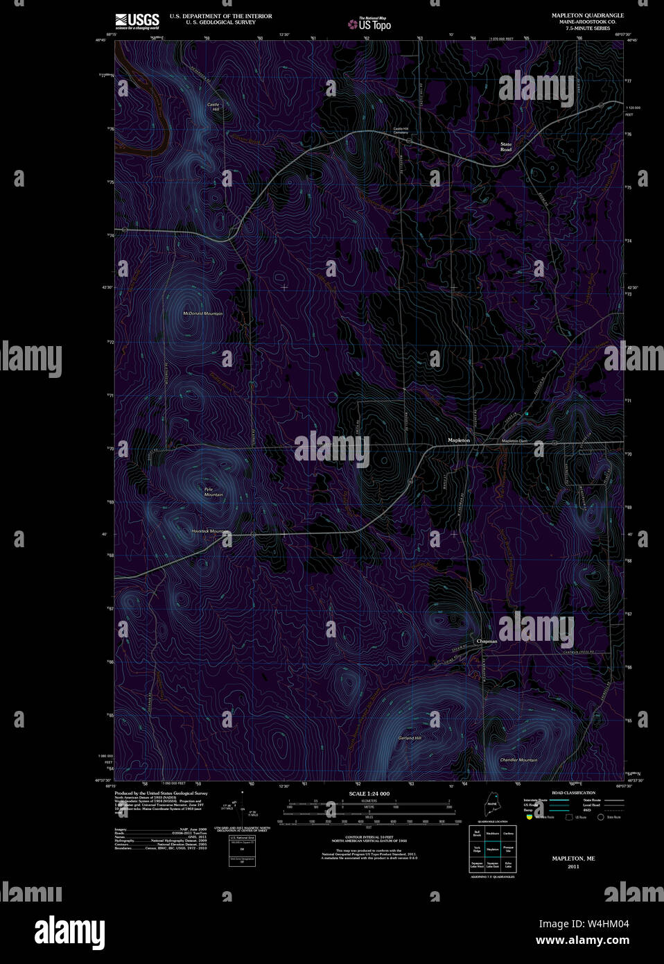 Map of mapleton hi-res stock photography and images - Alamy