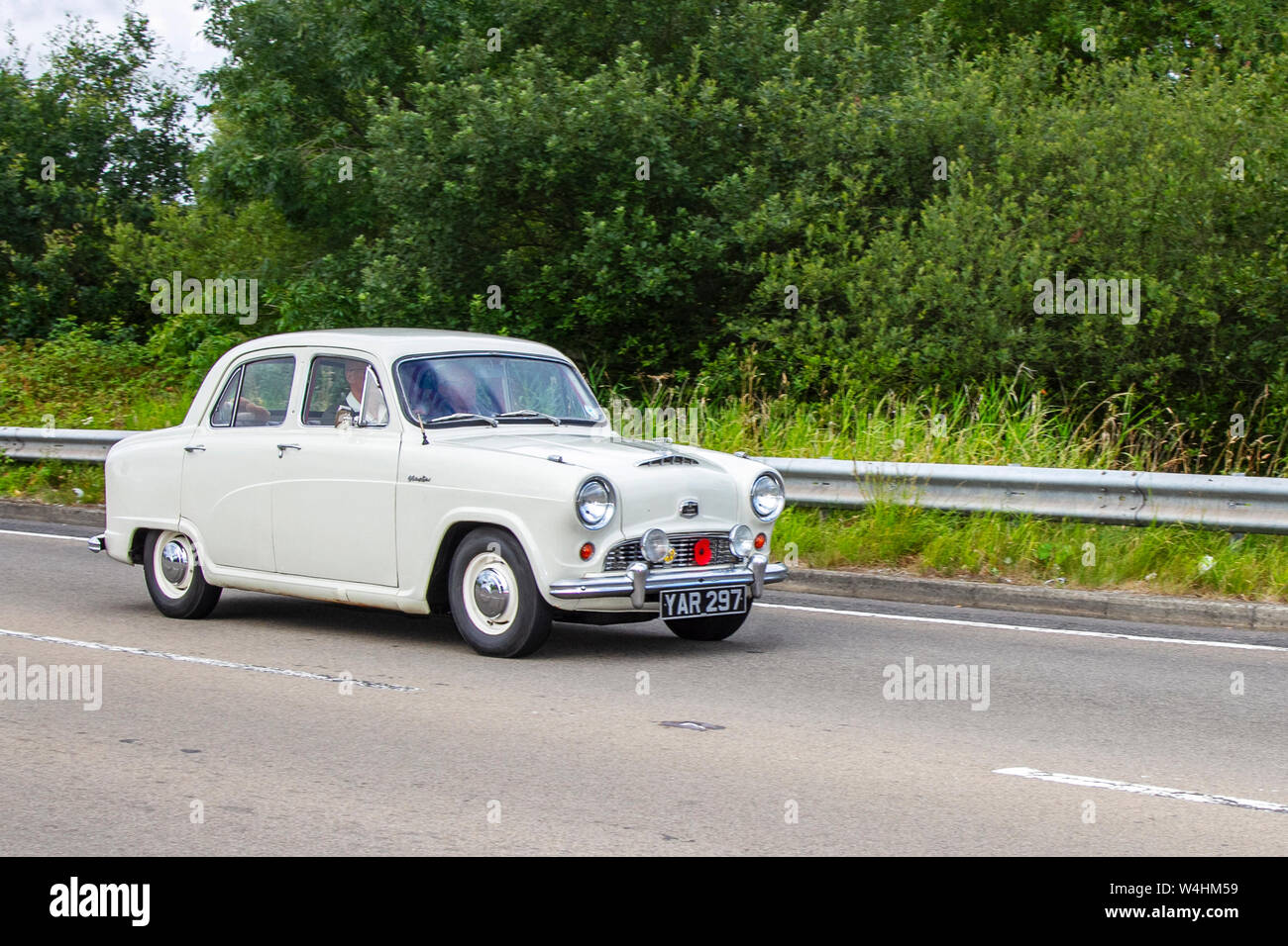 1956 50s fifties white Austin A50 1489cc; at the festival of Transport ...