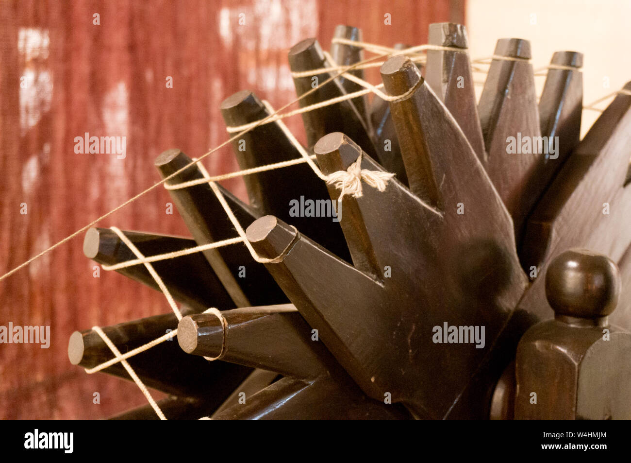 antique wooden charkha spindle for making cloth in india Stock Photo ...
