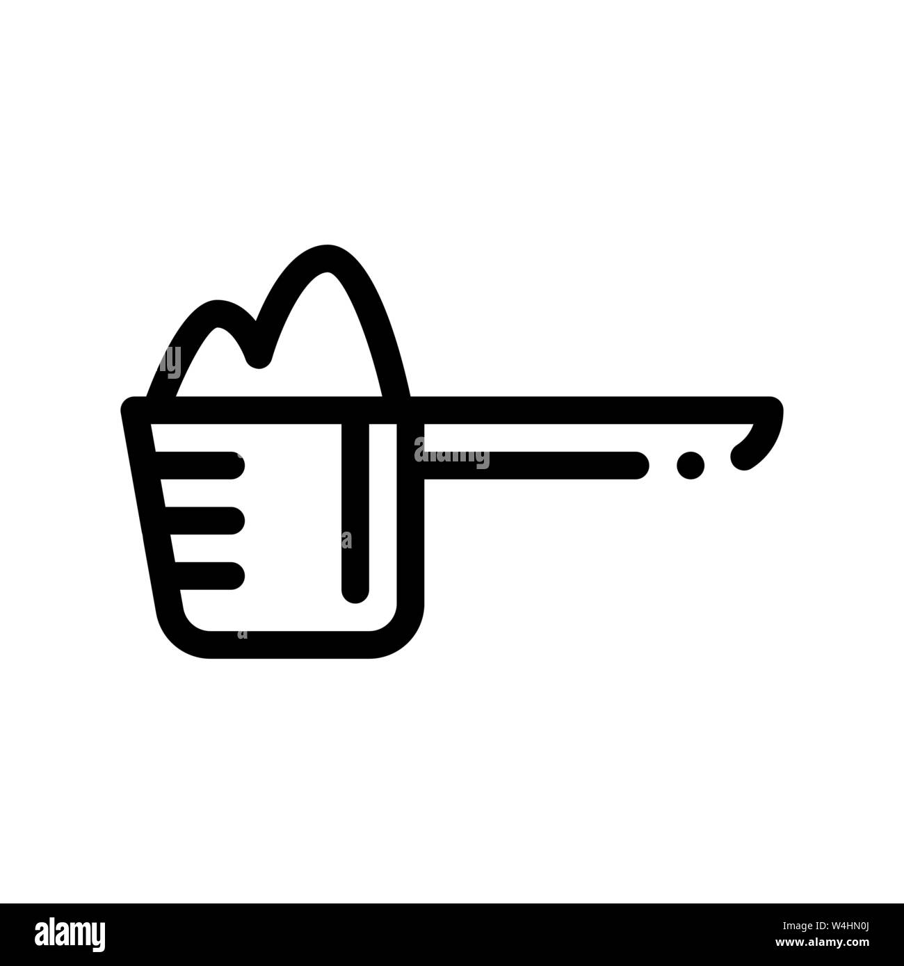 Scoop Of Whey Protein Sport Vector Thin Line Icon Stock Vector Image ...