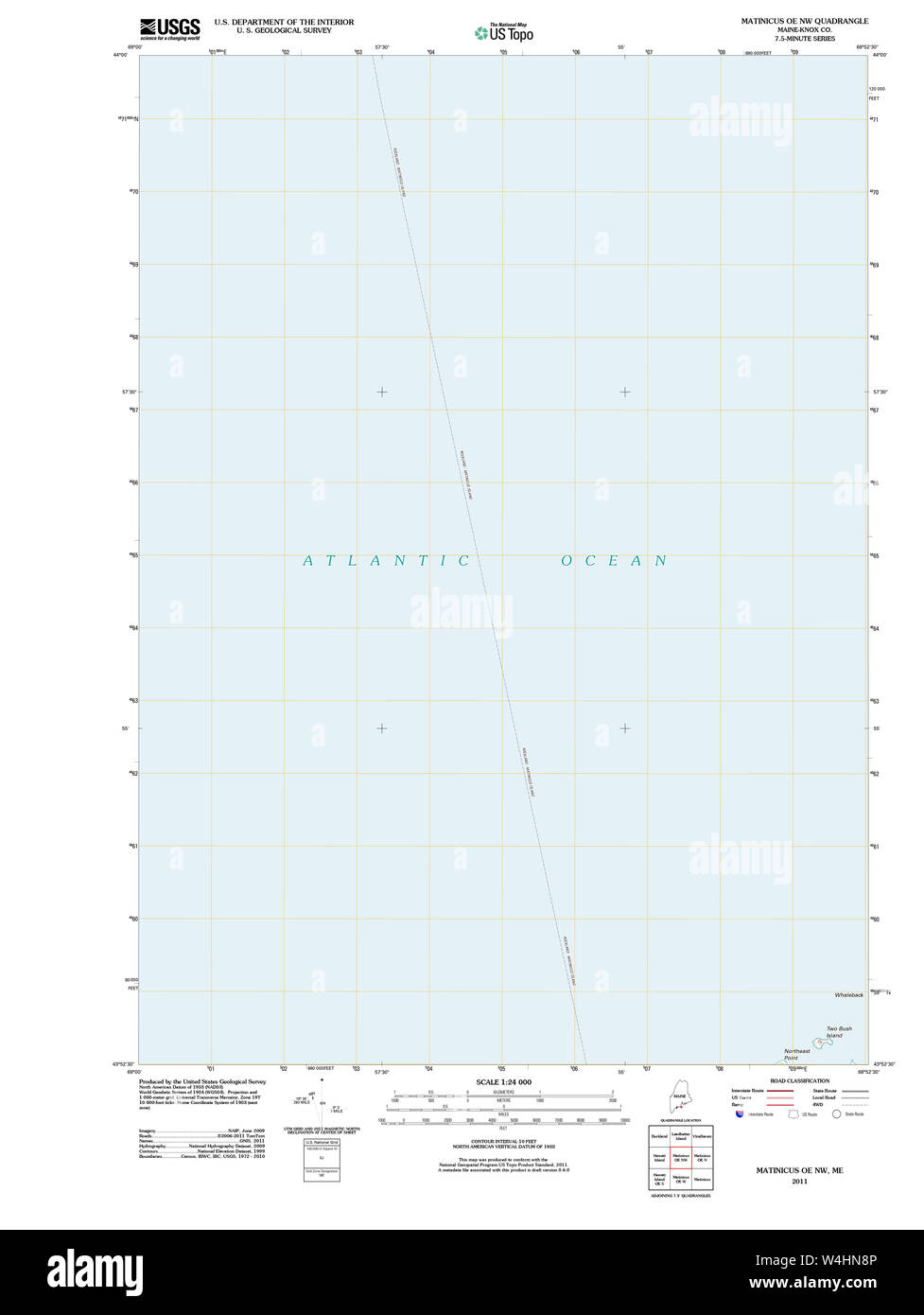 Maine USGS Historical Map Matinicus OE NW 20110913 TM Restoration Stock ...