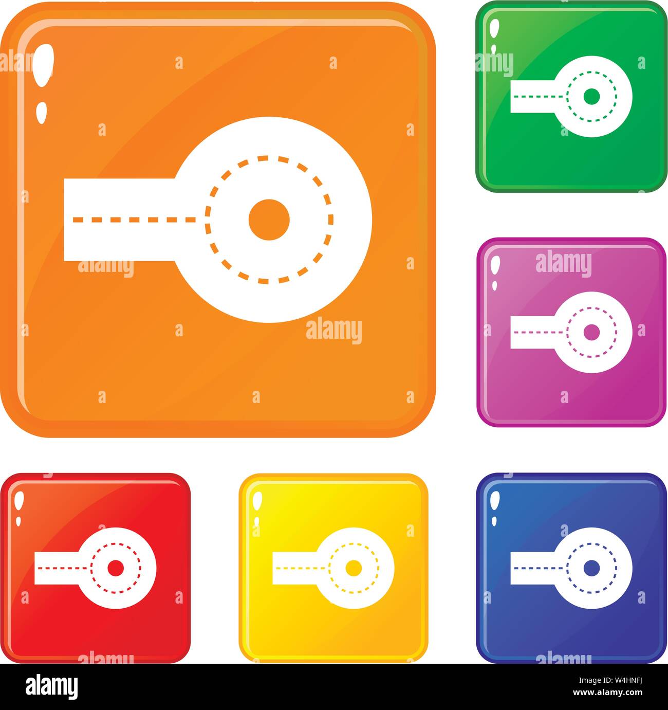 Circular logo with road Cut Out Stock Images & Pictures - Alamy