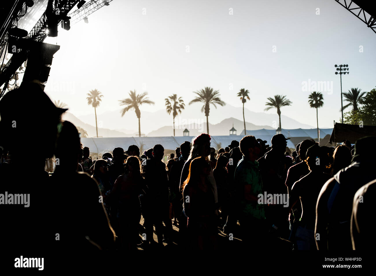 Party goers enjoy themselves at the annual Coachella Music Festival in ...
