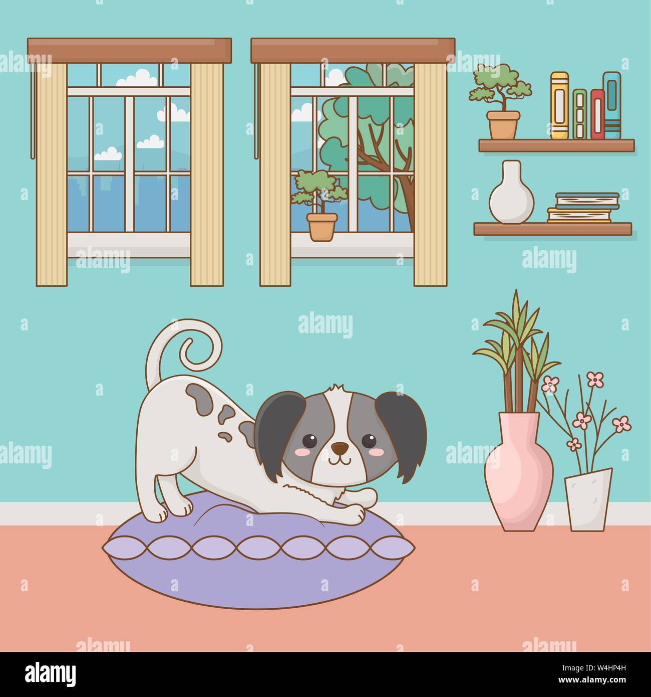 Dog cartoon design, Mascot pet animal nature cute and puppy theme ...