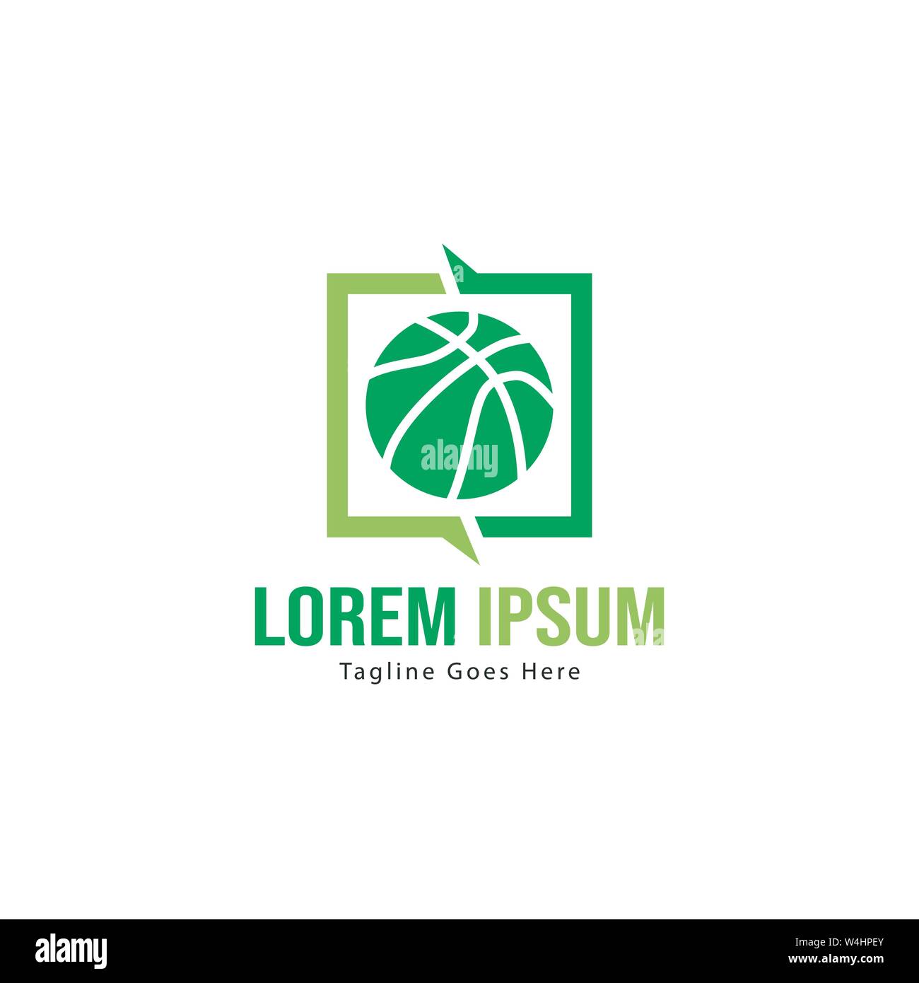 Basketball logo template design. Minimalist basketball logo with modern ...