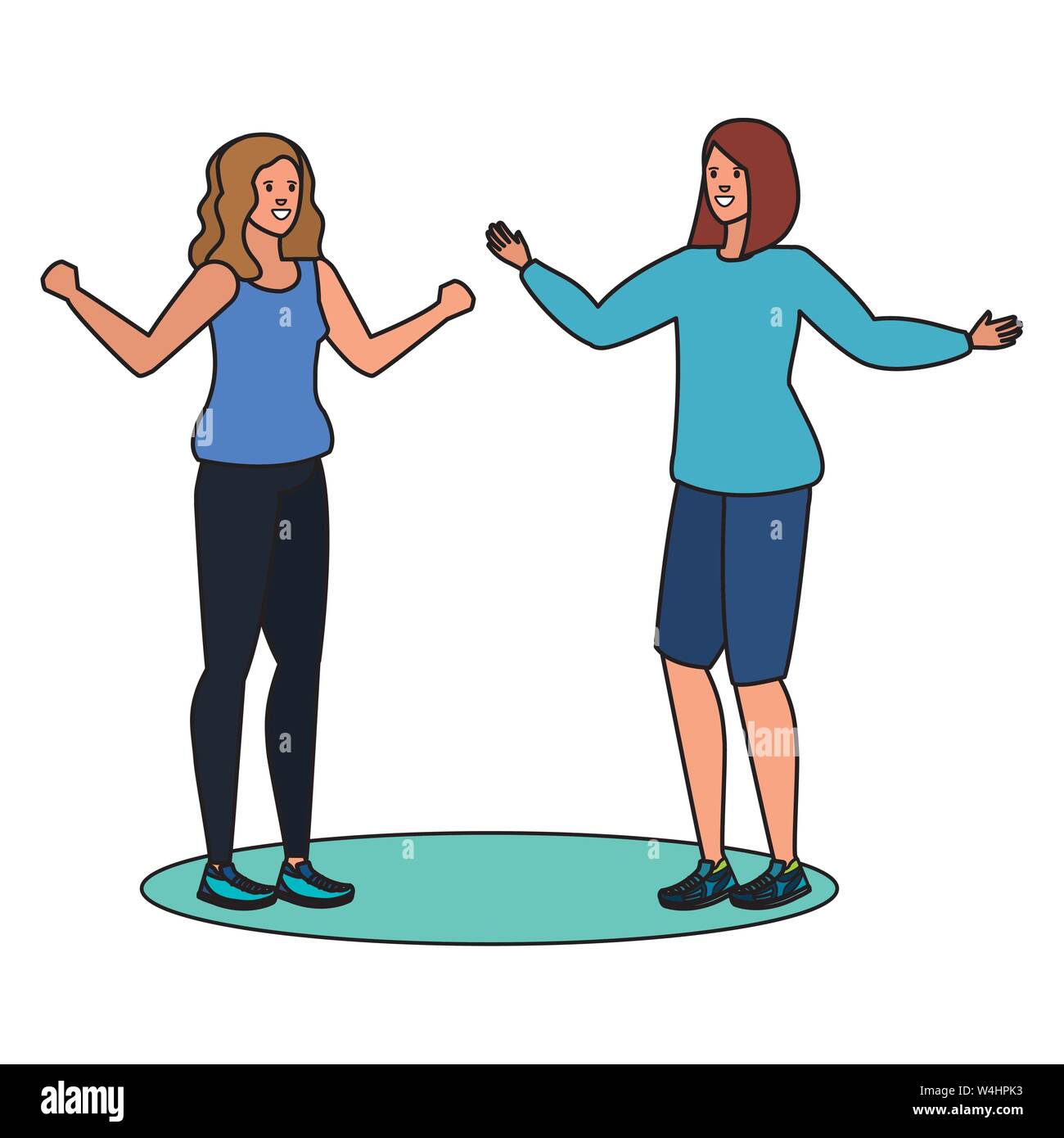 young girls friends avatars characters Stock Vector Image & Art - Alamy