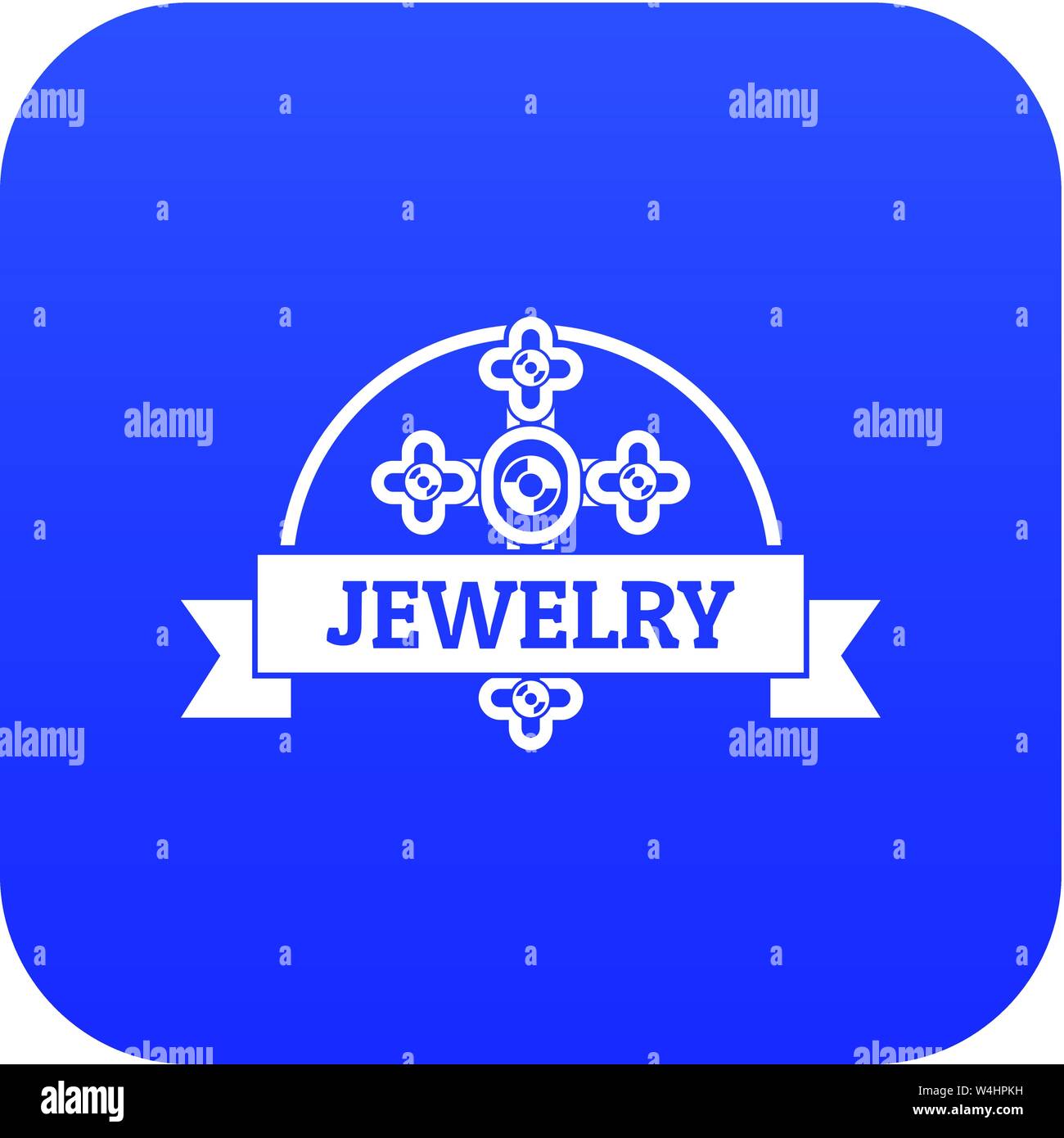 Jewelry cross icon blue vector Stock Vector Image & Art - Alamy
