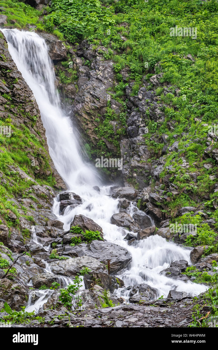The highest waterfall, falling from a green cliff Stock Photo - Alamy