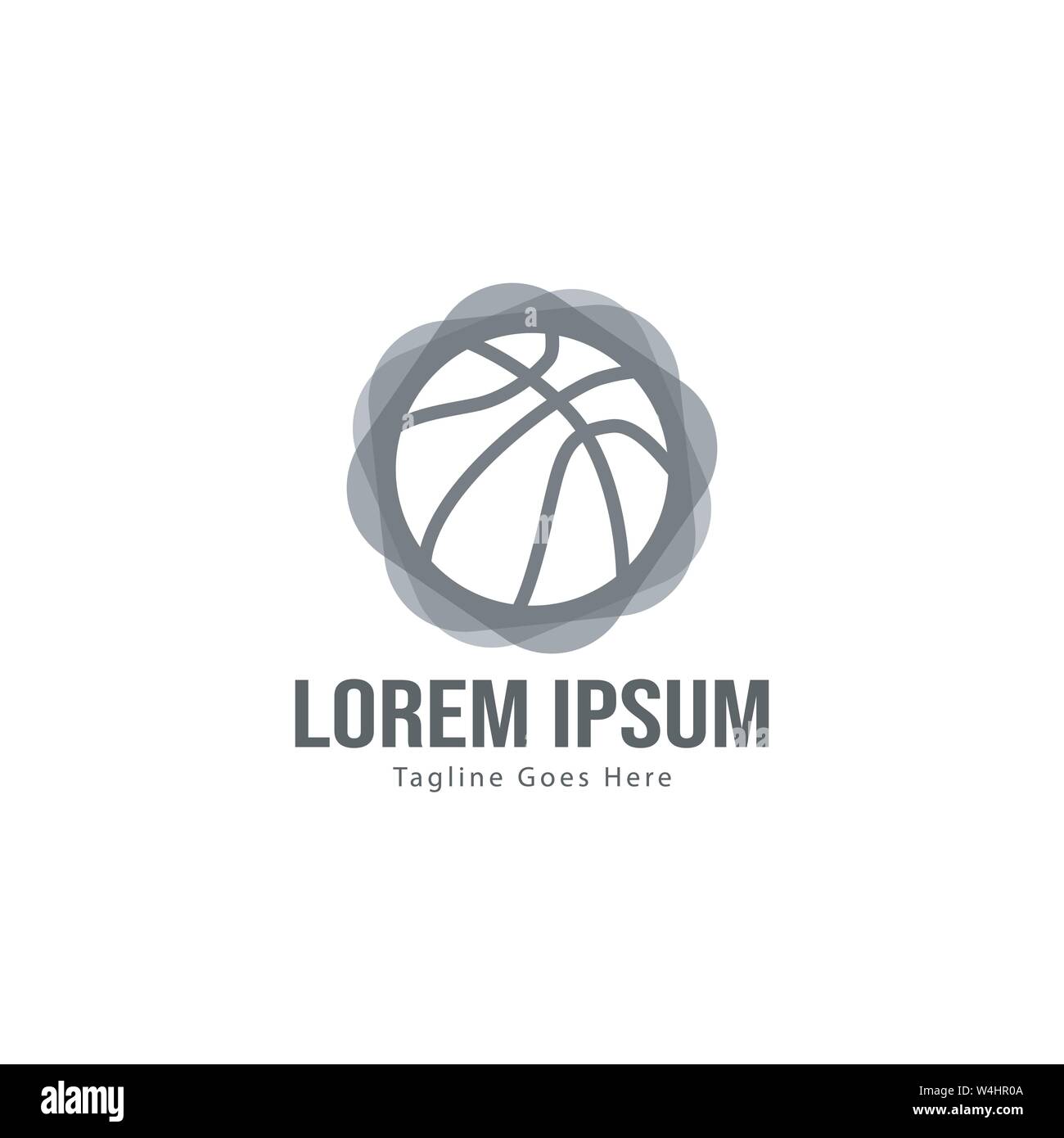 Basketball logo template design. Minimalist basketball logo with modern ...