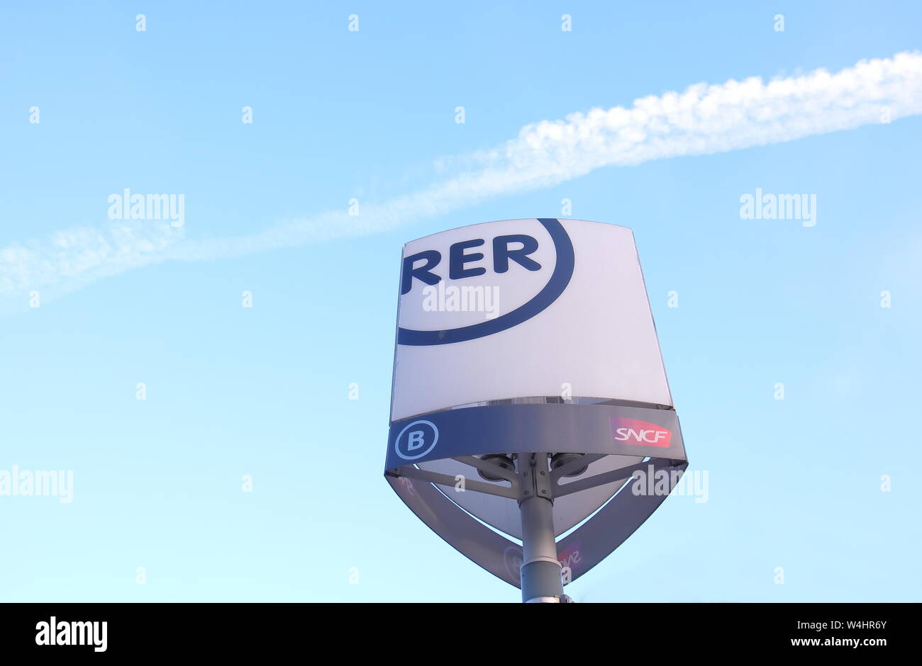 RER train station sign Paris France Stock Photo - Alamy