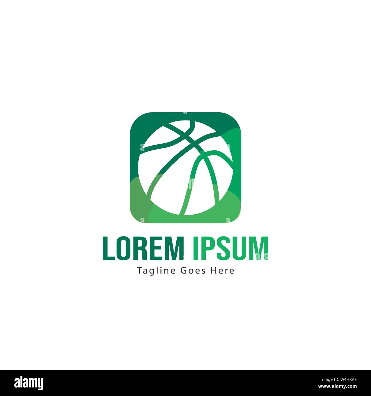 Basketball logo template design. Minimalist basketball logo with modern ...