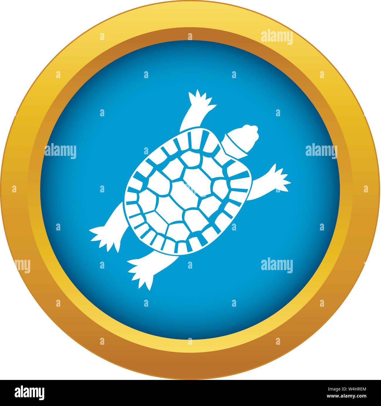 Turtle icon blue vector isolated Stock Vector Image & Art - Alamy