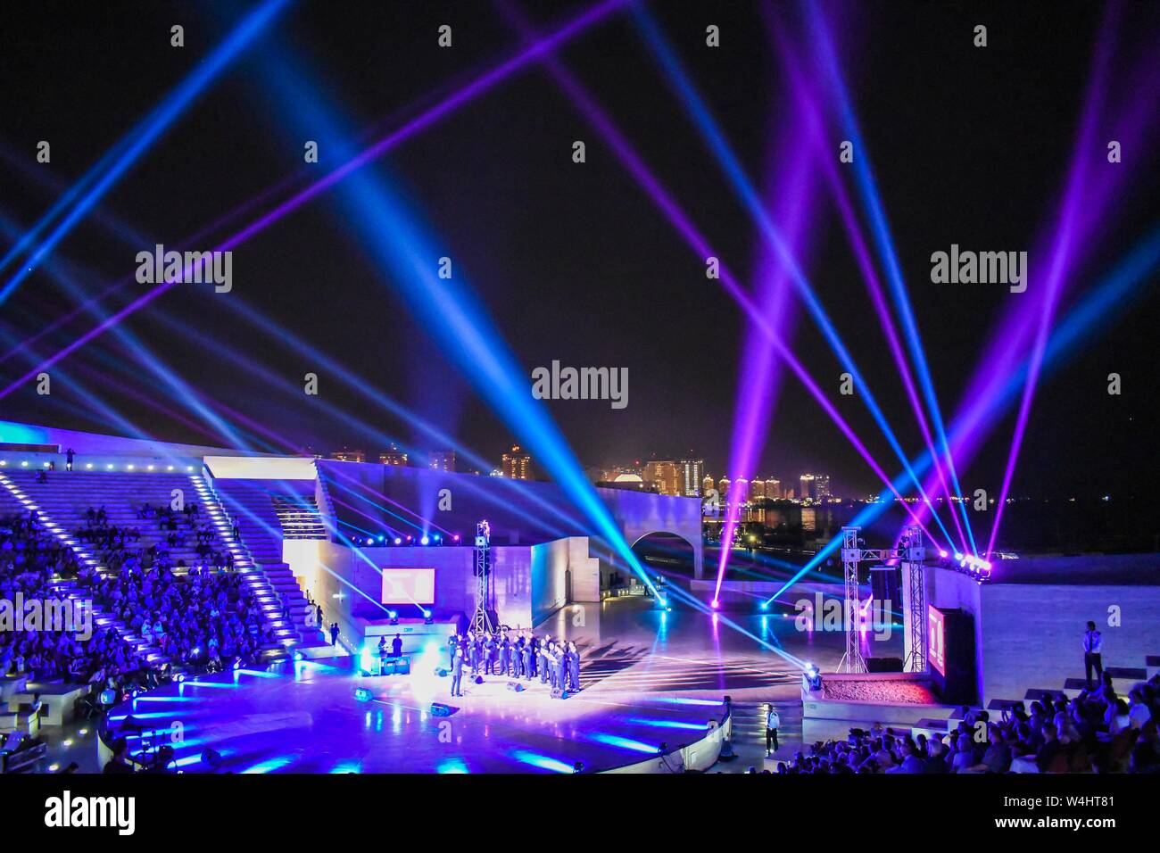 Show at the amphitheatre stage at Katara Cultural Village in Doha ...