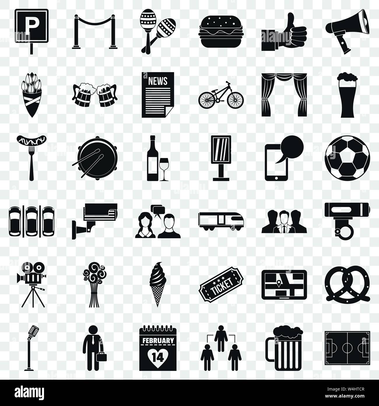 Conversation icons set, simple style Stock Vector Image & Art - Alamy