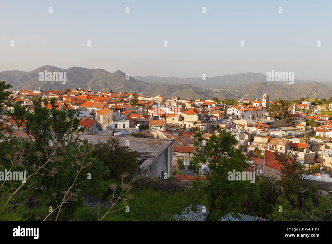 Paniramic view of Pano Lefkara village in Larnaca district, Cyprus ...