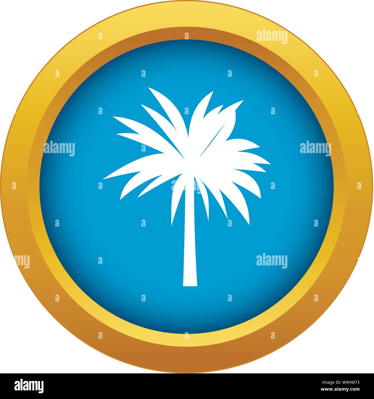 Palm icon blue vector isolated Stock Vector Image & Art - Alamy