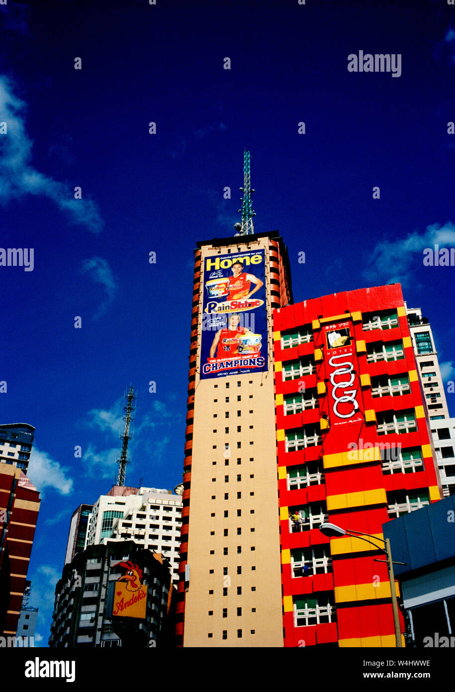 Manila skyline in Makati in Manila in Luzon Metro Manila in the ...