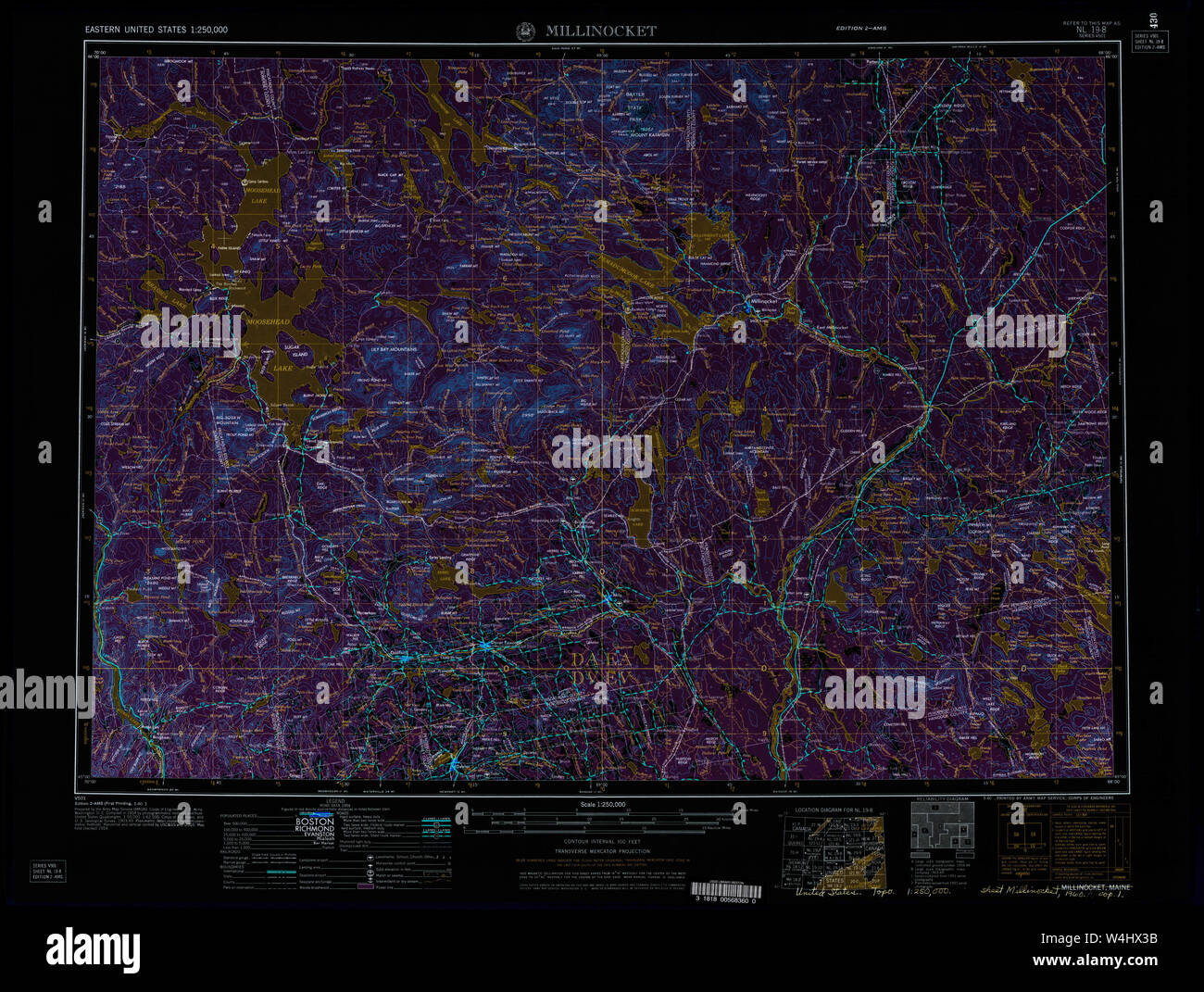 Map of millinocket hi-res stock photography and images - Alamy