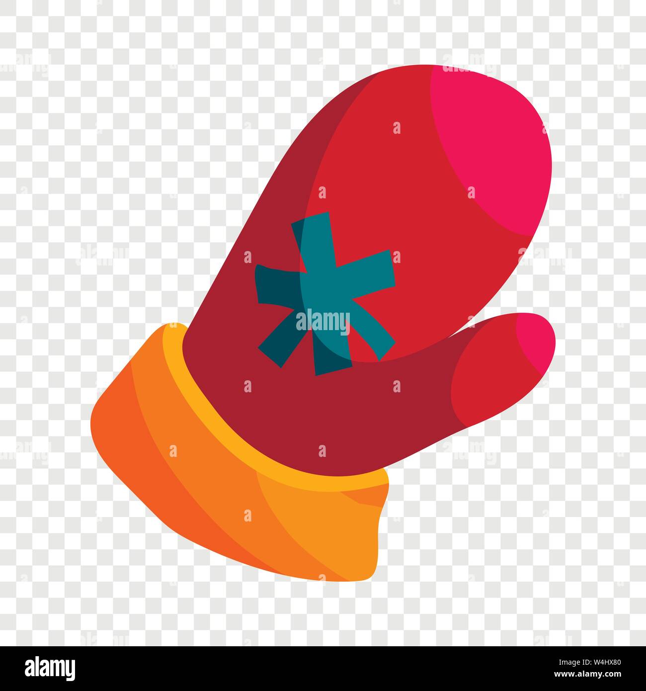 Red Santa mitten icon, cartoon style Stock Vector Image & Art - Alamy