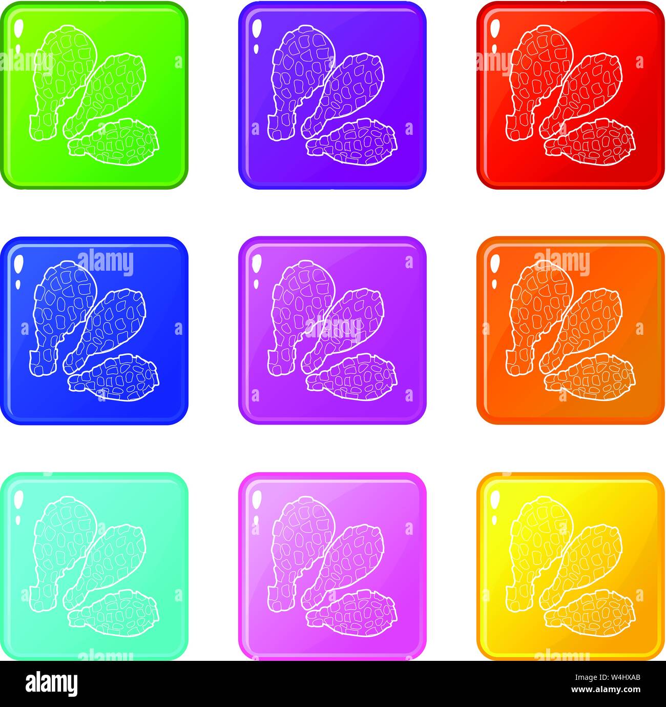 Thighs icons set 9 color collection Stock Vector Image & Art - Alamy