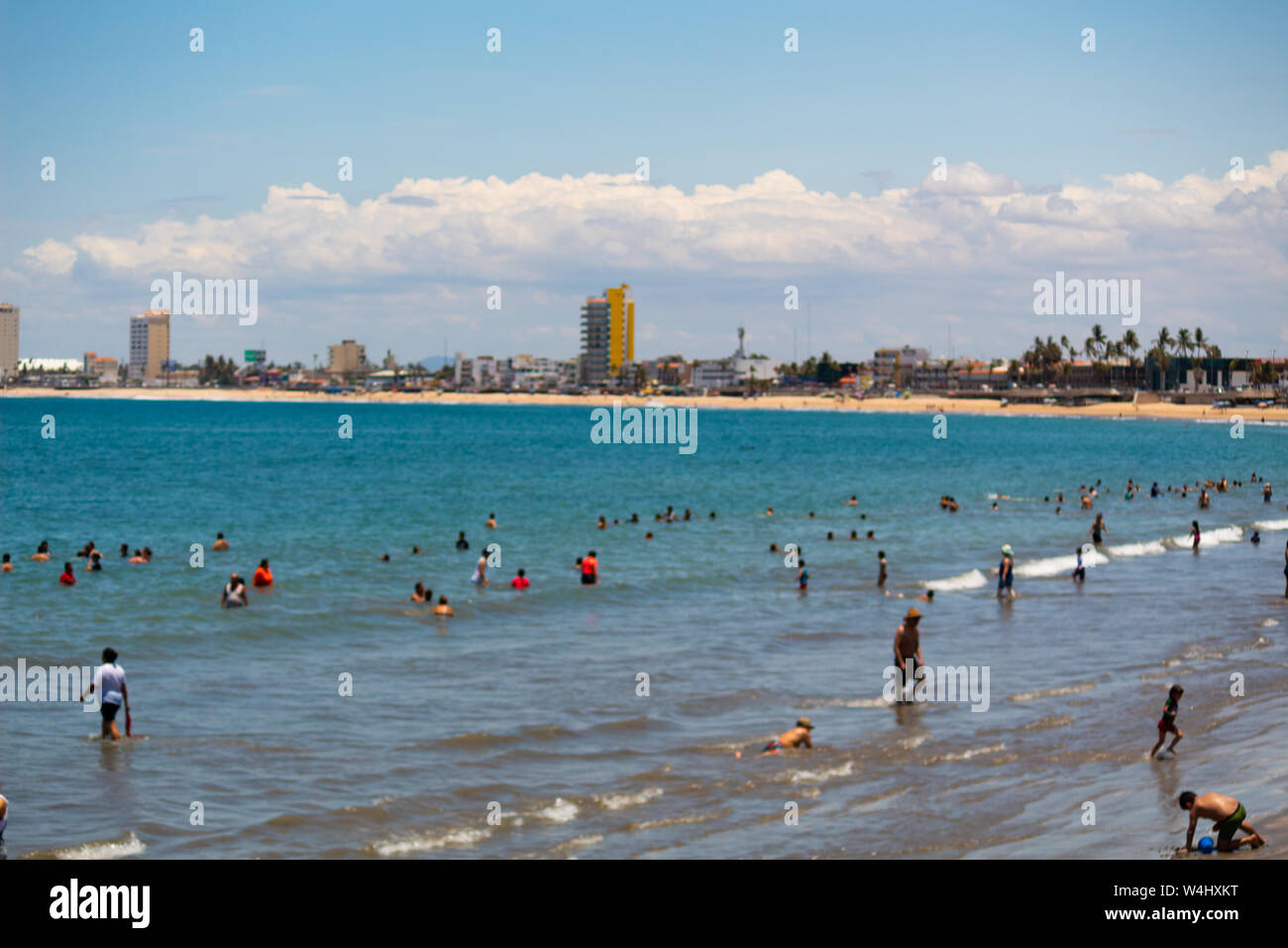 Mazatlan, Sinaloa, Mexico - July 15: Mazatlan Beach full of Hispanic ...