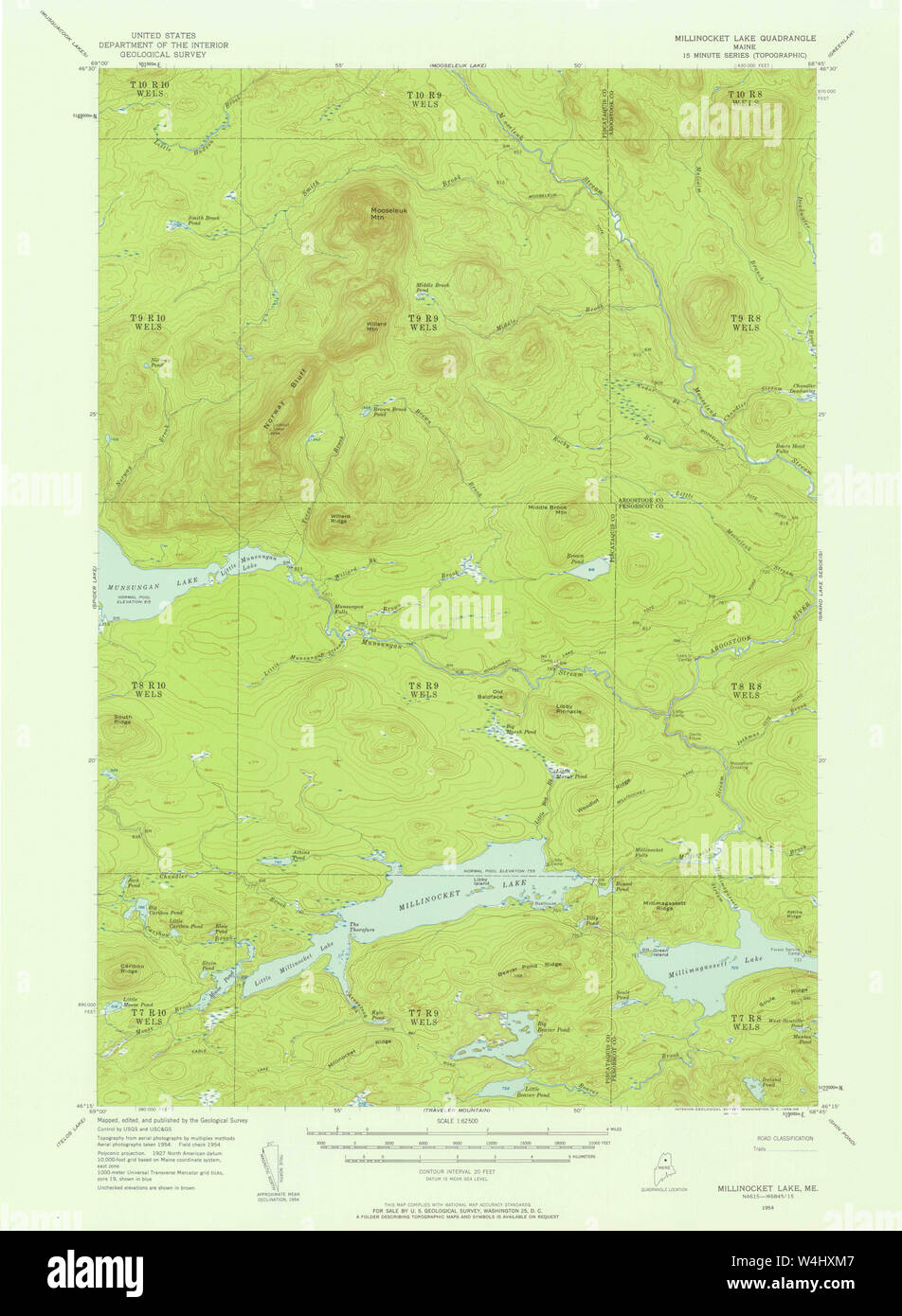 Map of millinocket hi-res stock photography and images - Alamy