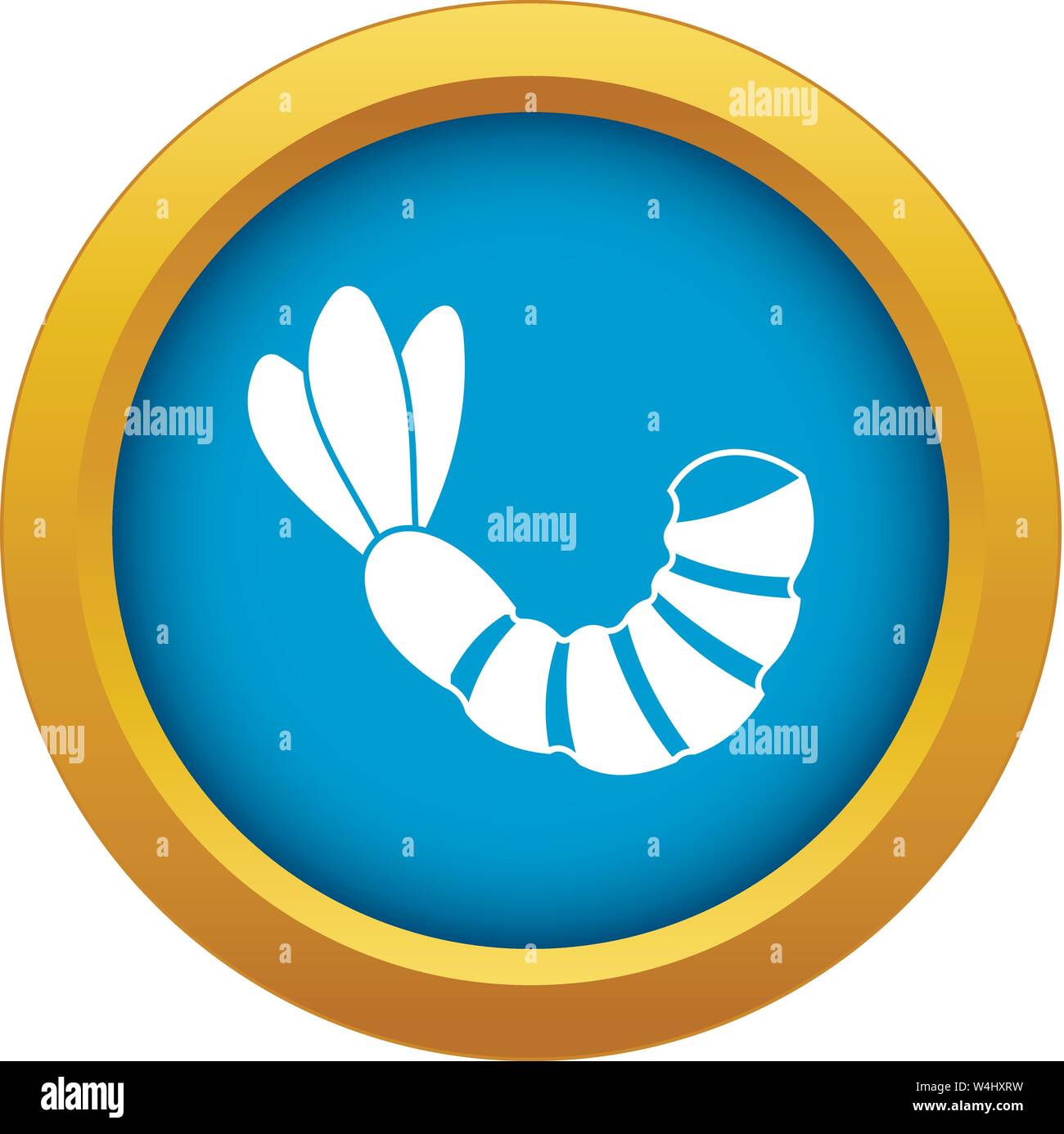 Shrimp icon blue vector isolated Stock Vector Image & Art - Alamy