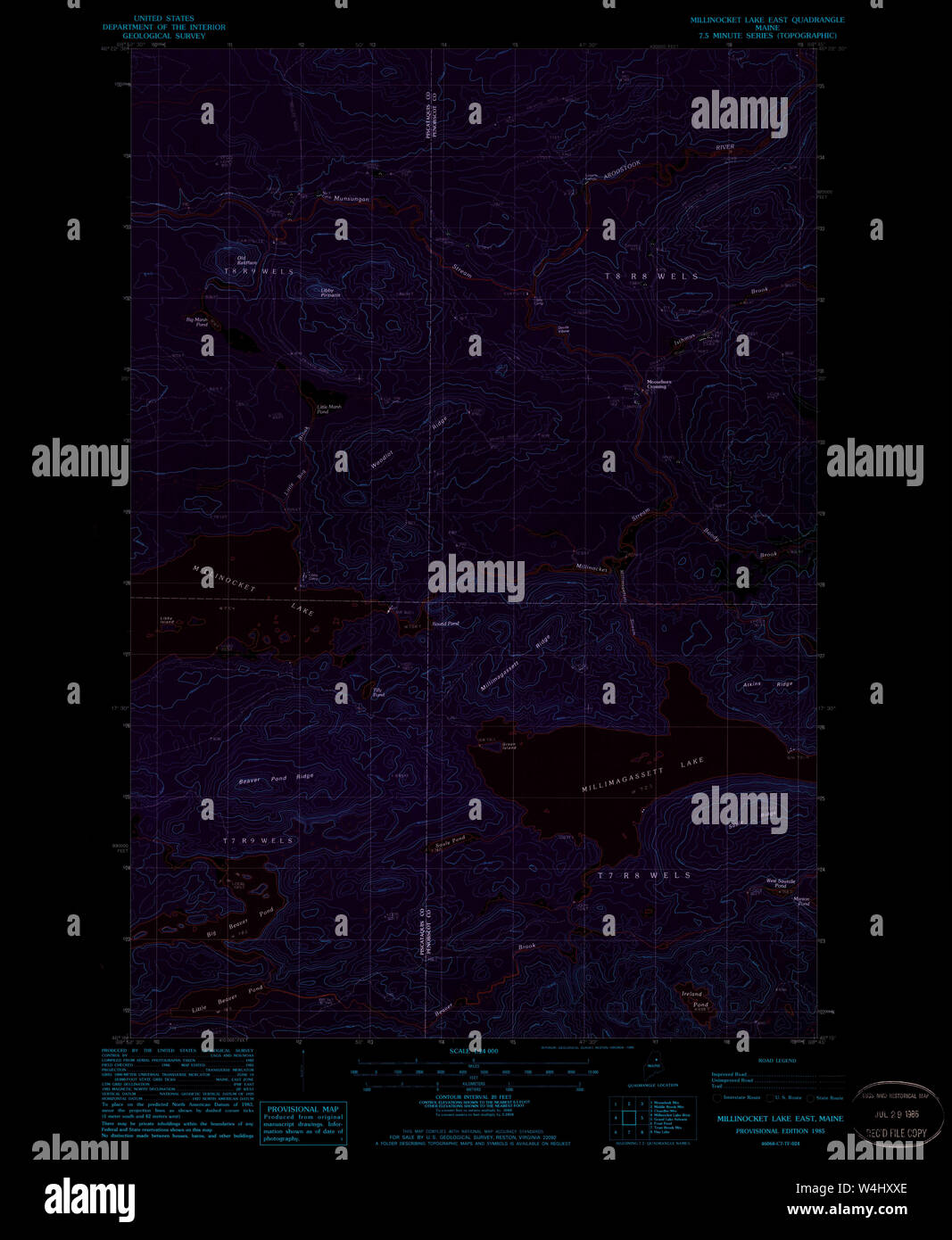 Millinocket map hi-res stock photography and images - Alamy