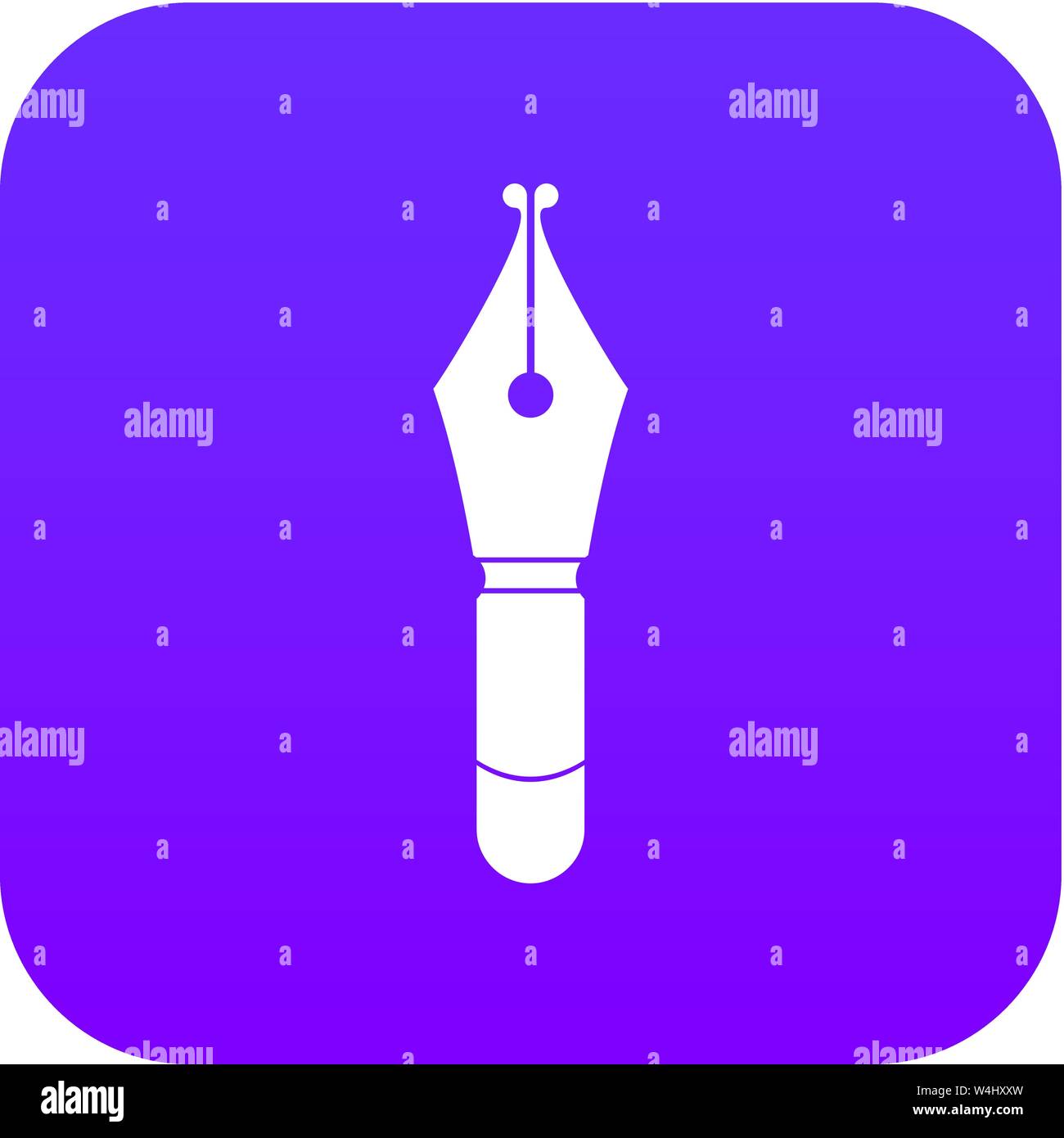 Fountain pen nib icon digital purple Stock Vector Image & Art - Alamy