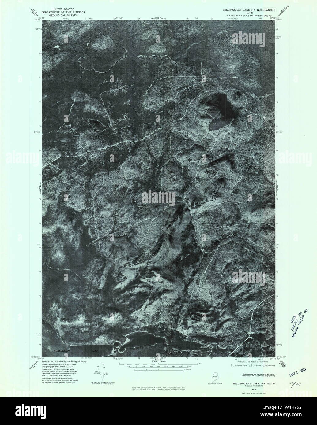 Millinocket map hi-res stock photography and images - Alamy