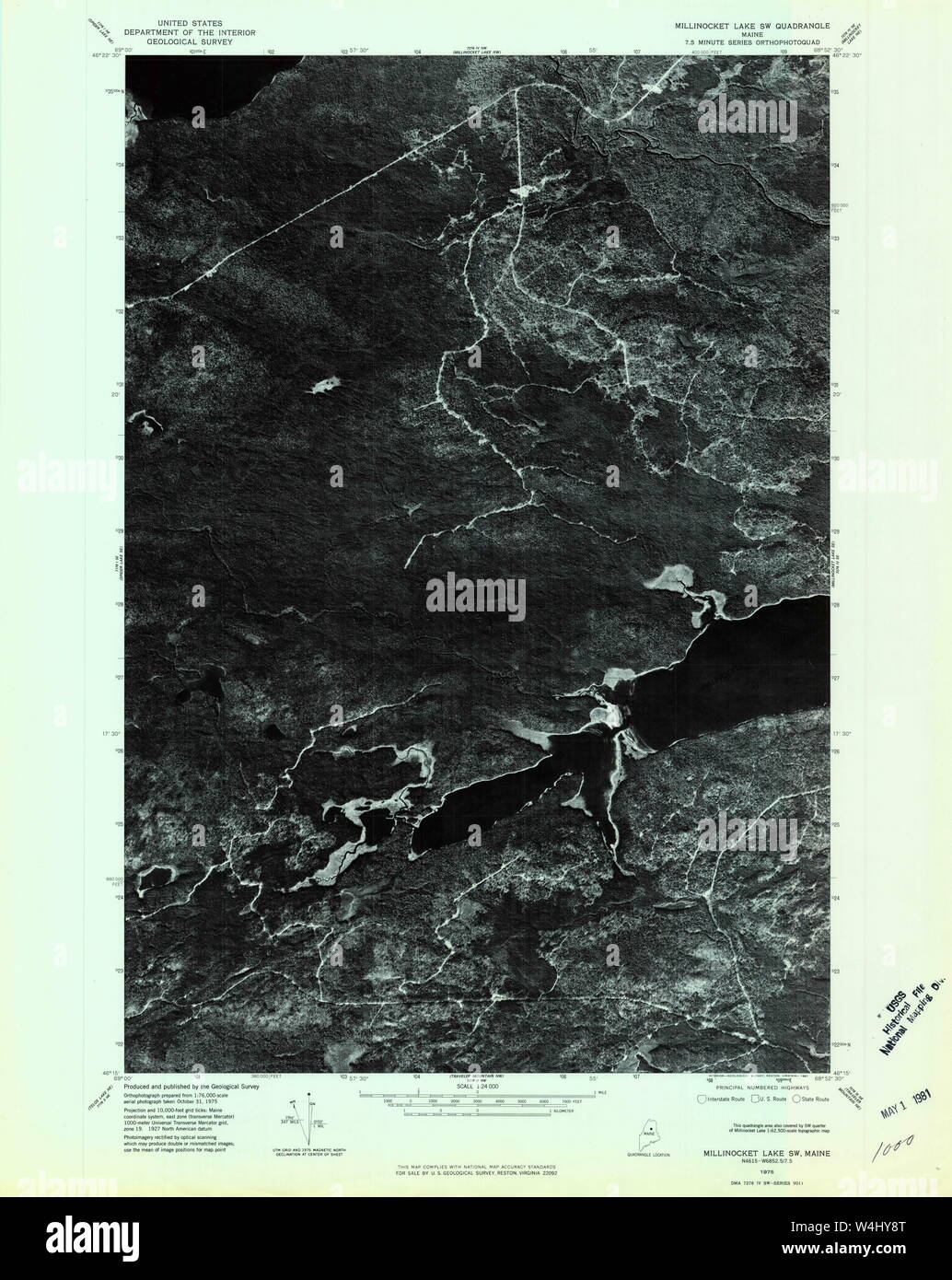 Millinocket map hi-res stock photography and images - Alamy