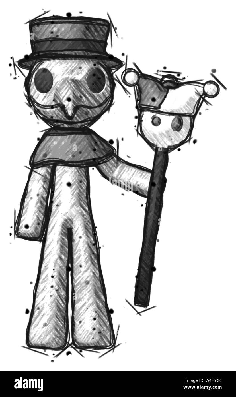 Jester with staff at carnival hi-res stock photography and images - Alamy